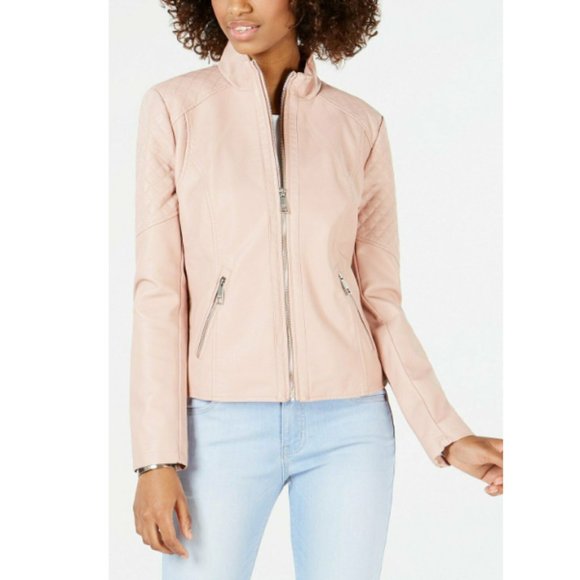 Guess | Jackets & Coats | Guess Crisscrossties Fauxleather Jacket M ...